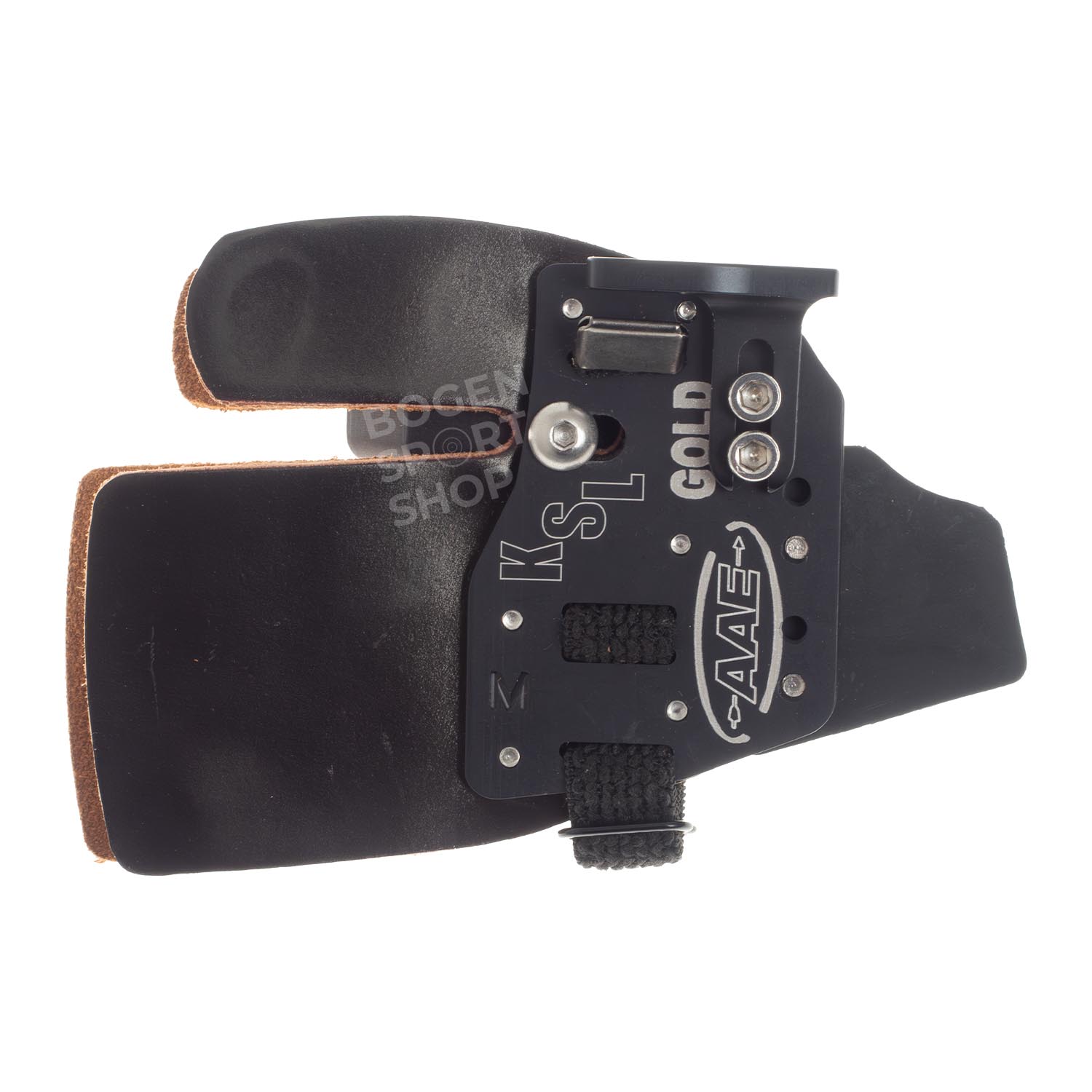 Bogensportshop.eu - Buy AAE Anchor Tab KSL Gold Cordovan Aluminium online